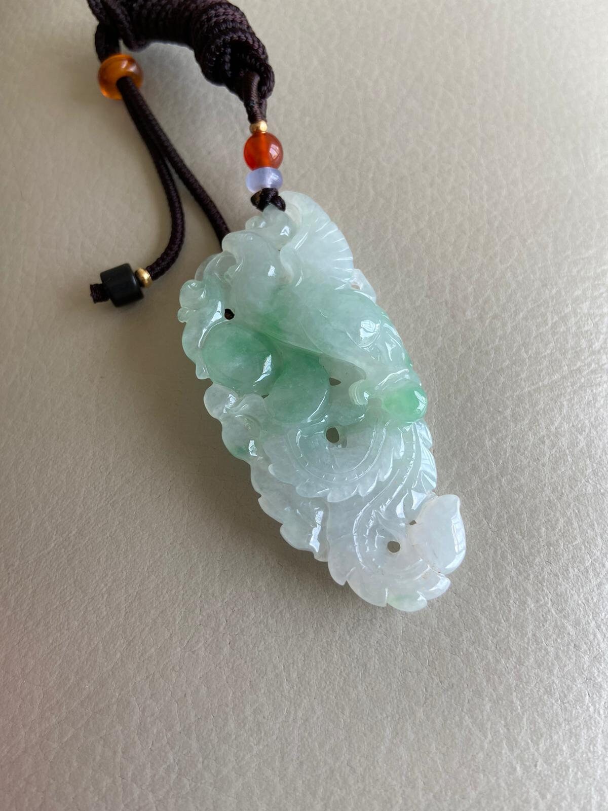 Chinese Phoenix Jadeite Jade Pendant Light Green Natural - Etsy