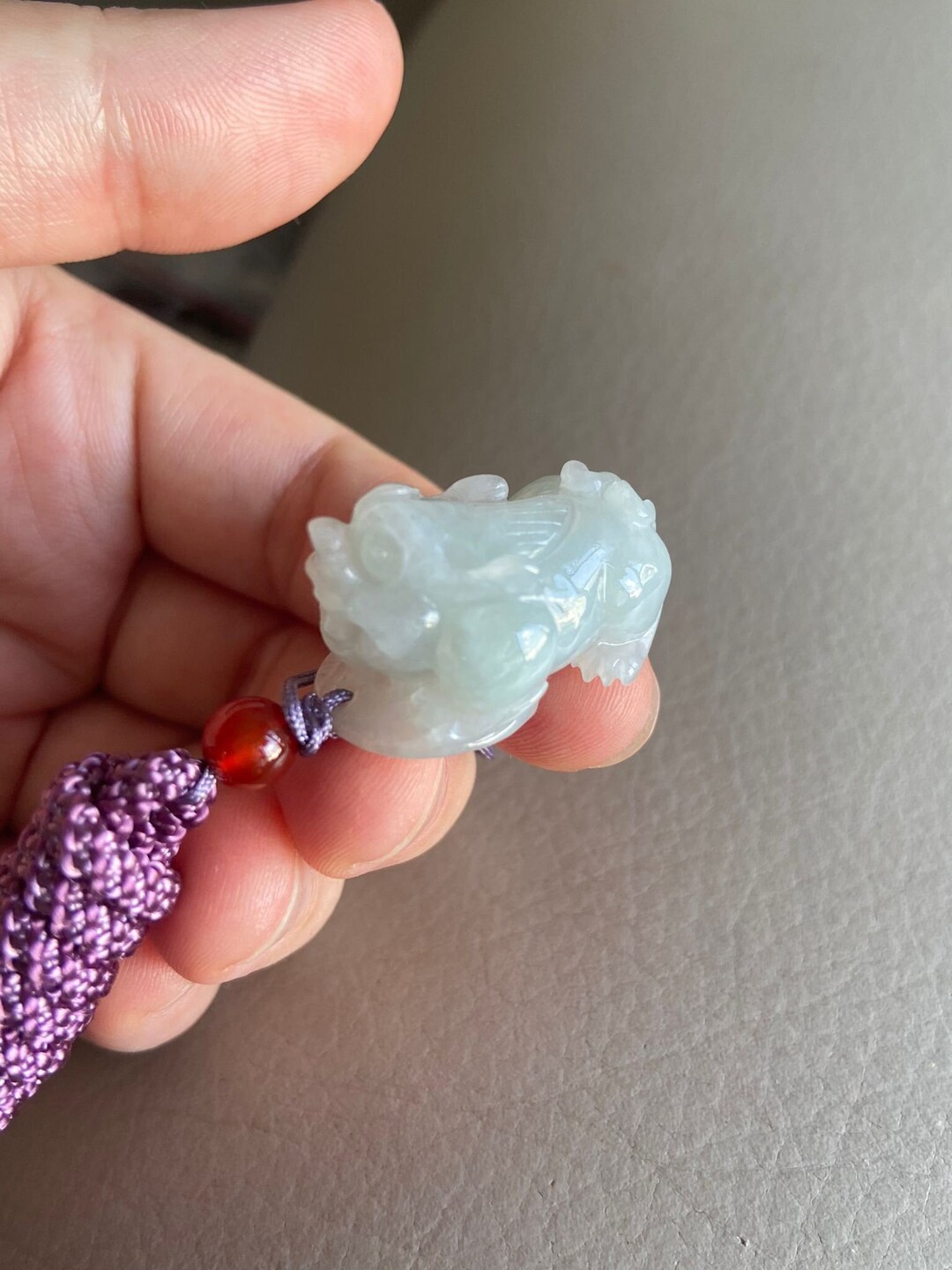 Chinese Pixiu (貔貅) Jadeite Jade Pendant, Light Green, Natural Grade A ...