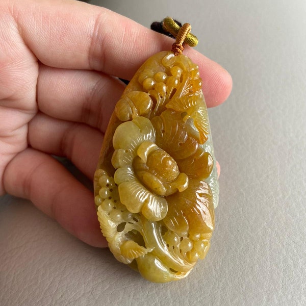 Carved Yellow Jade - Etsy