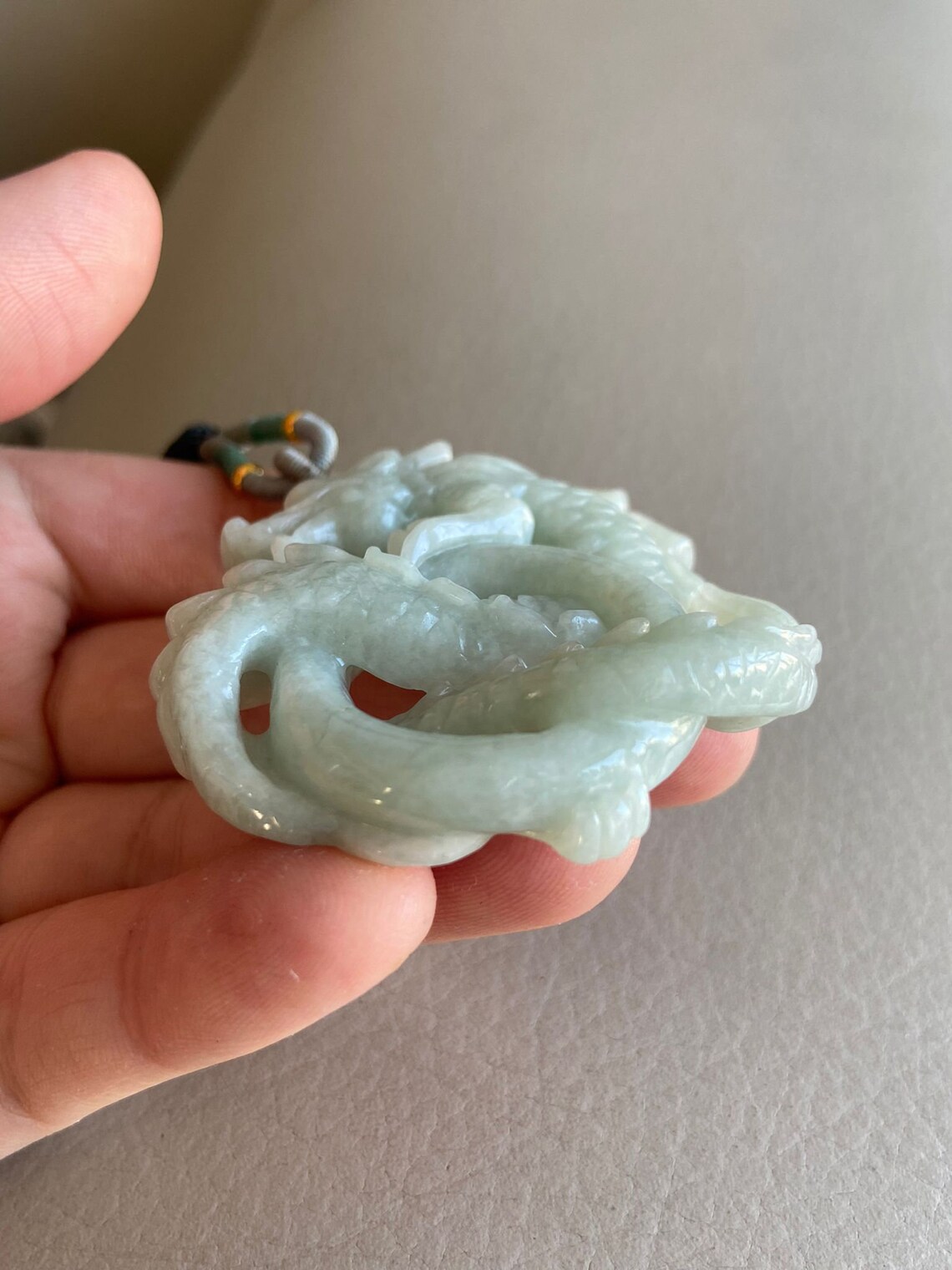 Chinese Dragon Jadeite Jade Pendant Light Green Natural - Etsy