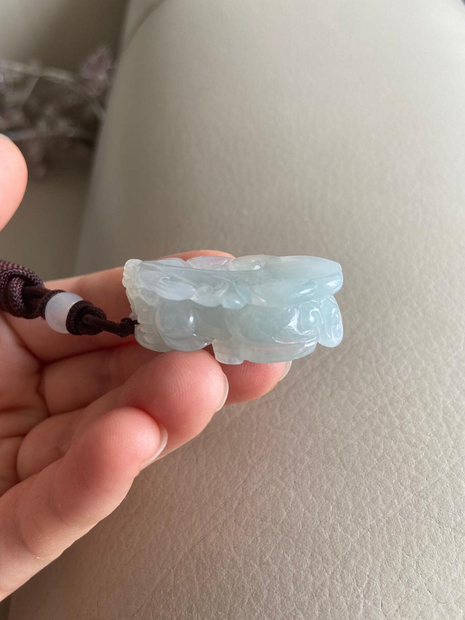 Chinese Pixiu 貔貅 Jadeite Jade Pendants, Pair, Light Green, Natural ...