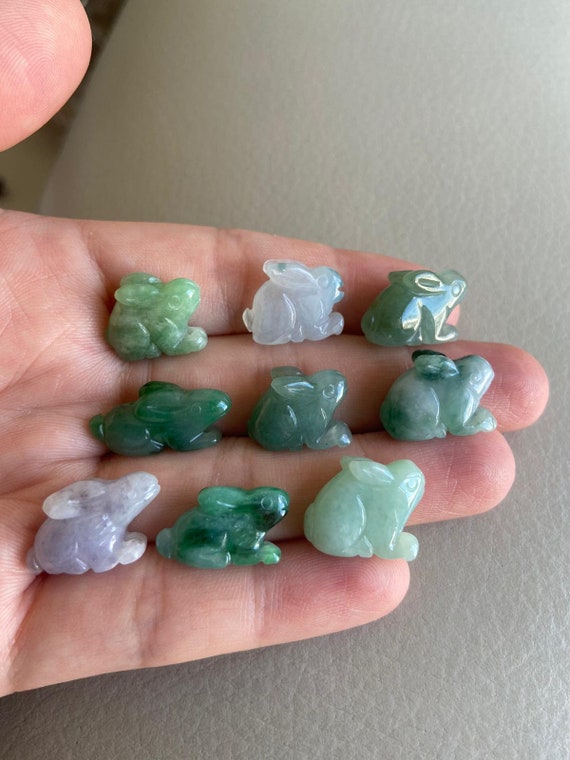 Rabbit Jadeite Jade Pendant Light Green & Lavender Natural - Etsy
