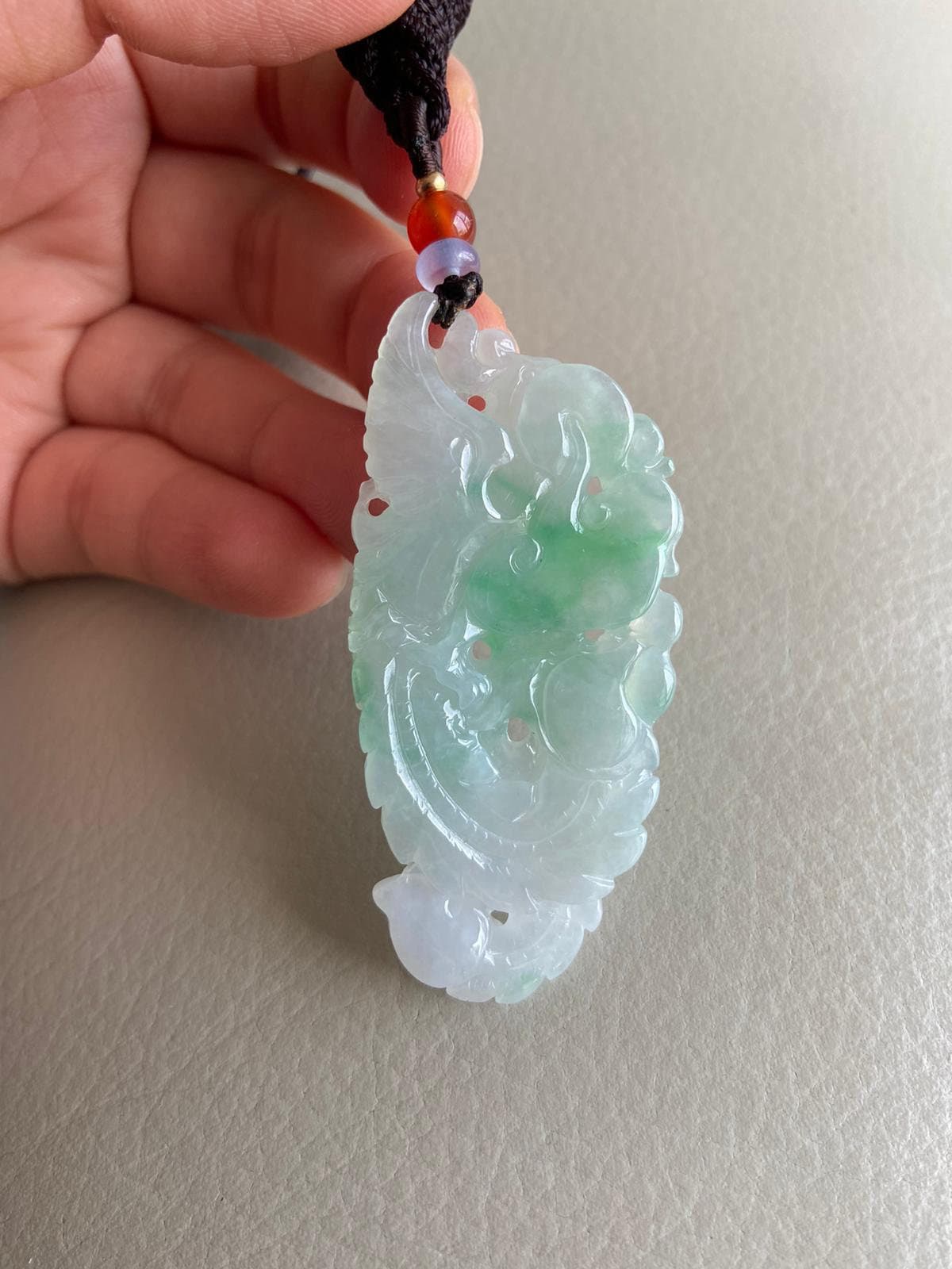 Chinese Phoenix Jadeite Jade Pendant Light Green Natural - Etsy
