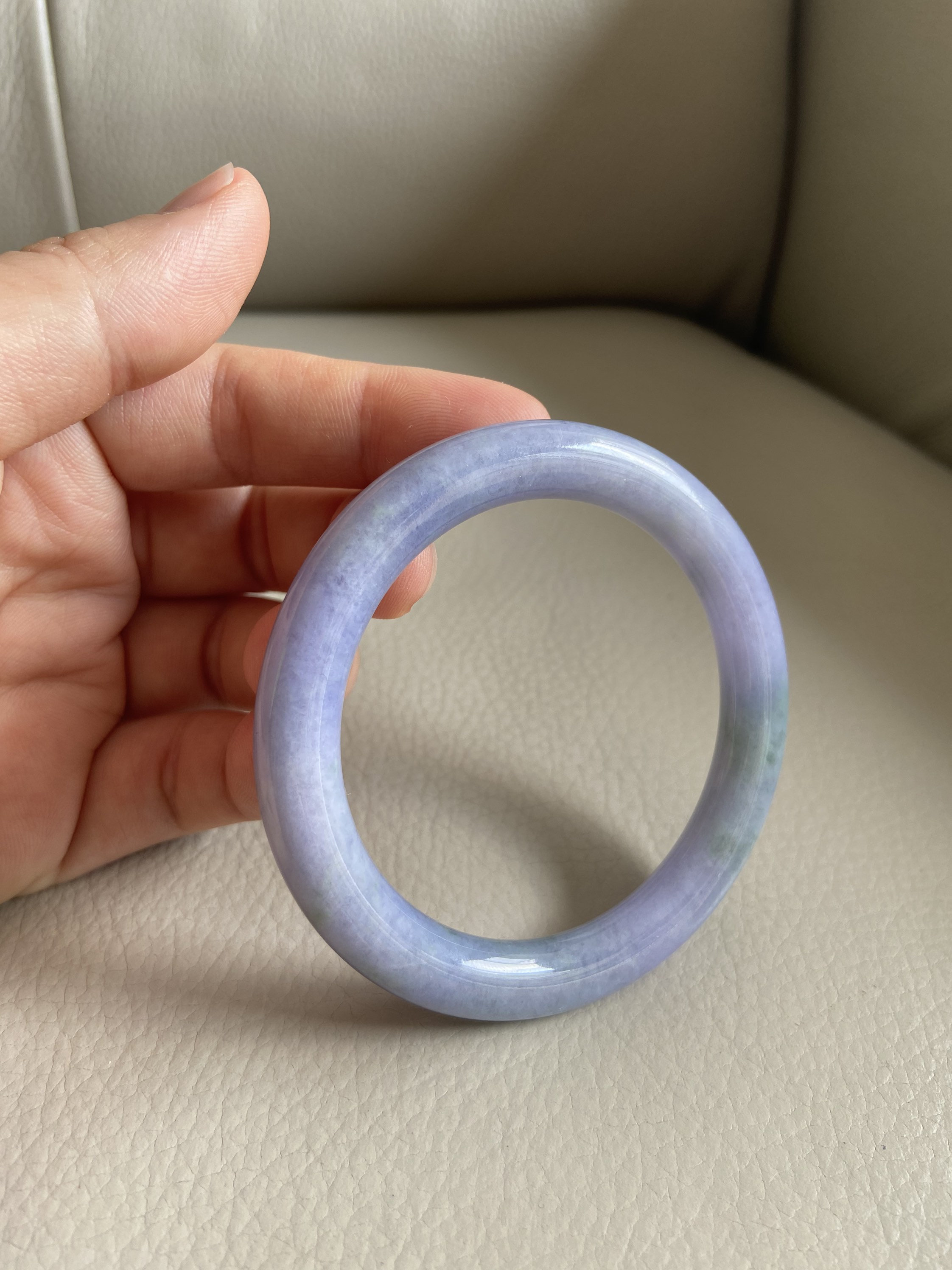 Jade Bangle 57.0mm 2.24 Round Shape Light Lavender & | Etsy