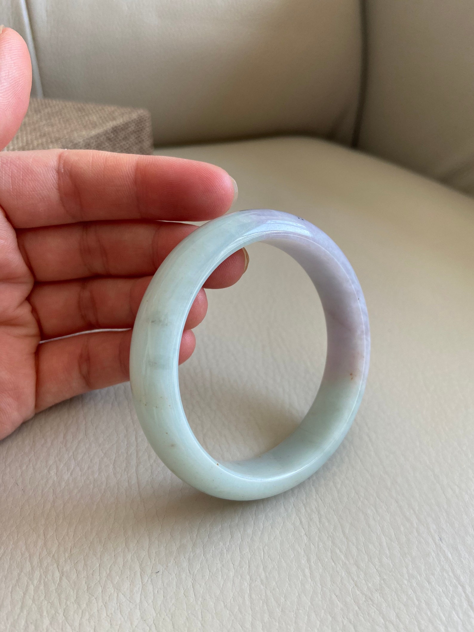 Jade Bangle 56.9mm 2.24 Round Shape Light Lavender & - Etsy UK