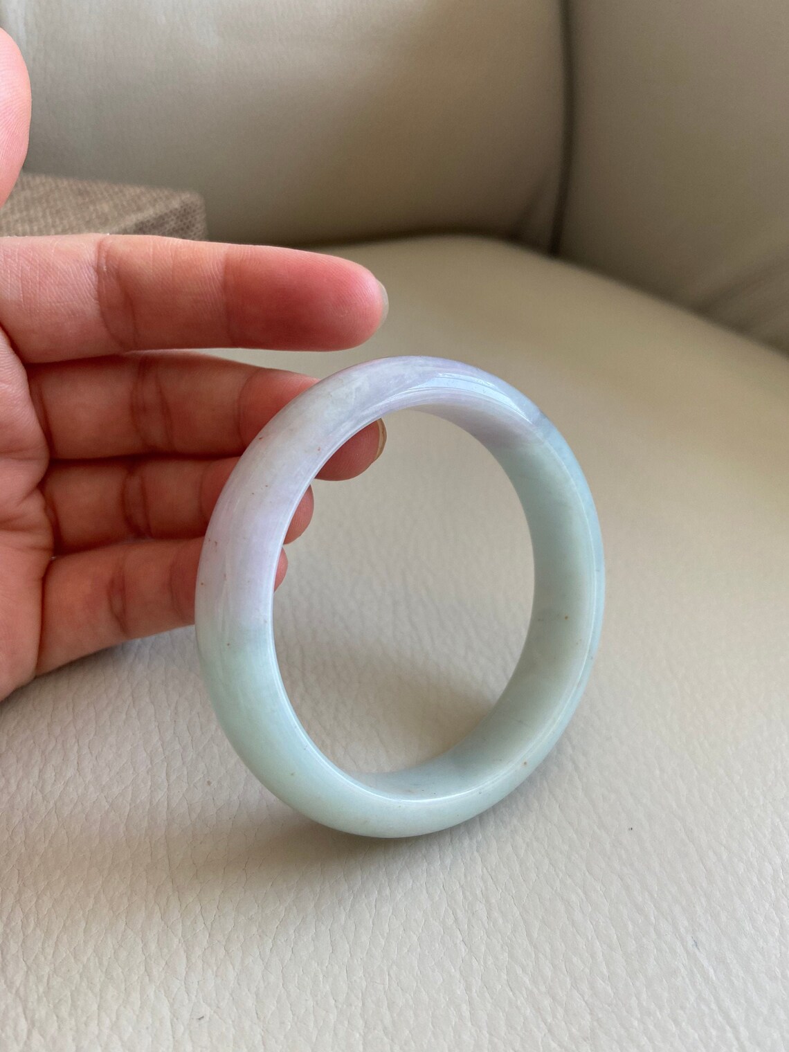 Jade Bangle 56.9mm 2.24 Round Shape Light Lavender & - Etsy UK