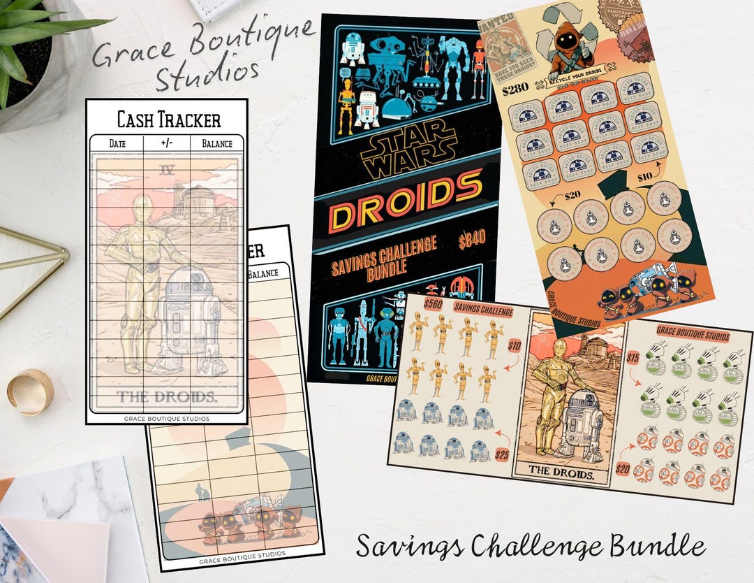 Star Wars Droid Saving Challenge | Two Saving Trackers, Envelope OR ...