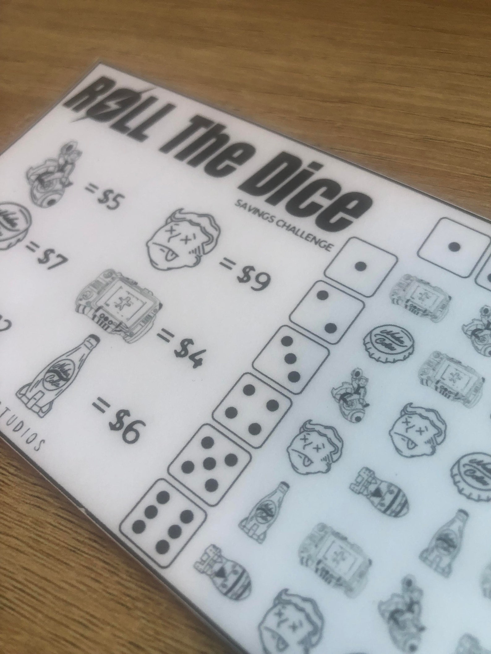 Fallout Roll the Dice | Game | Tracker, Handmade Envelope, Matching ...