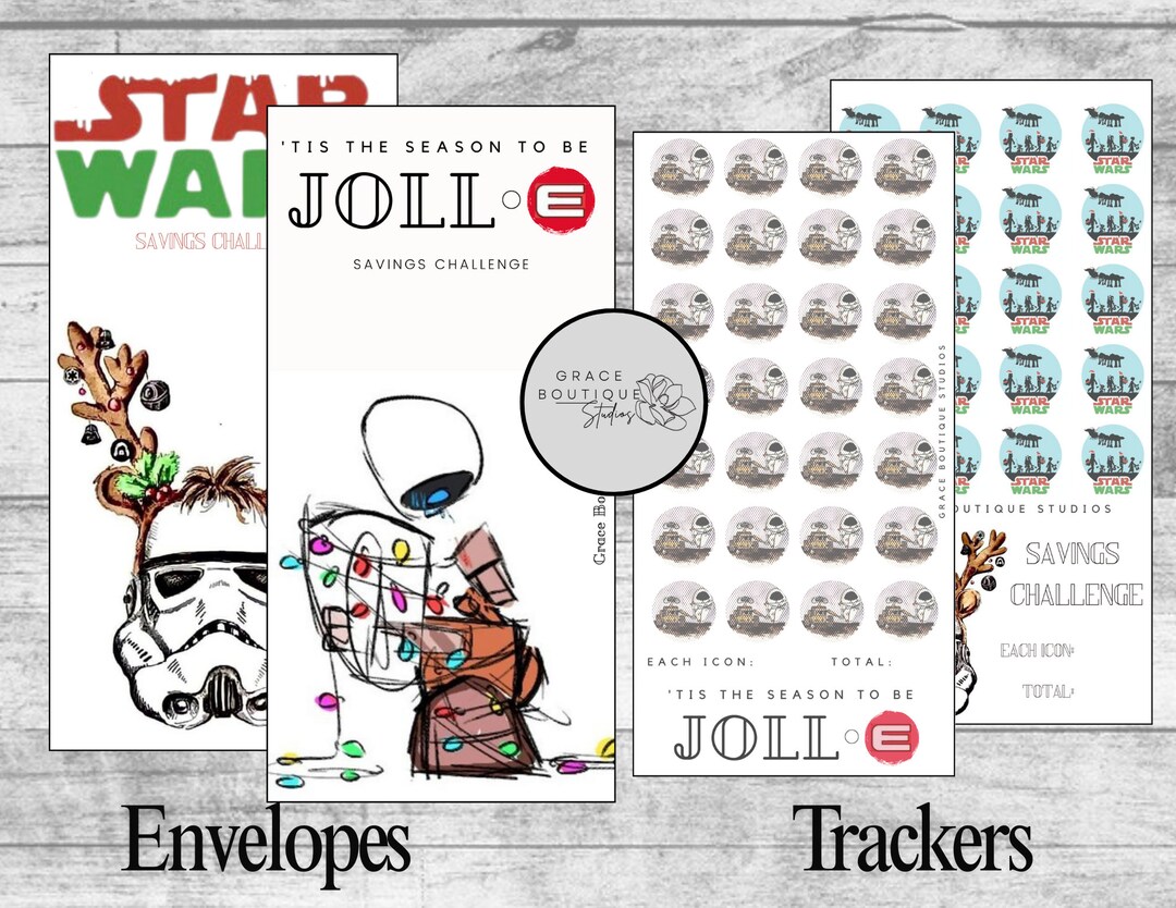 Holiday Cash Stuffing Bundle | Wall-e | Star Wars | A6 Binder Tracker ...