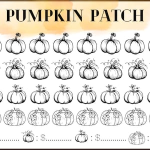 Pumpkin Patch Saving Challenge Bundle | Envelope, Tracker, Matching ...