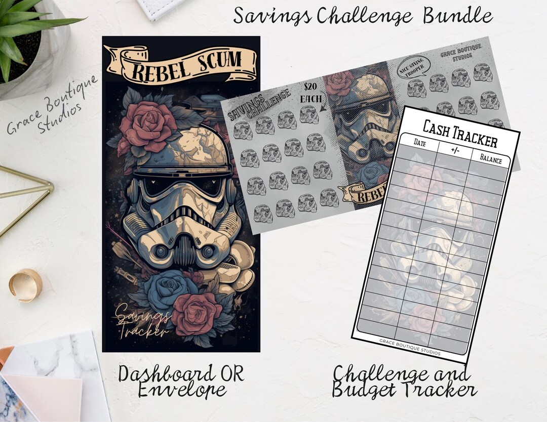 Storm Trooper Saving Bundle Envelope OR Dashboard, Challenge, Budget ...