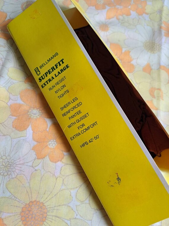 Vintage 1970s tights. 70s Deadstock vintage tan colou… - Gem