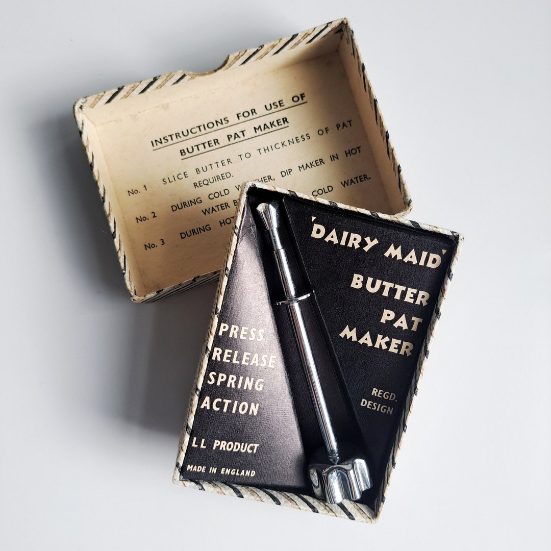 1950s Stainless Chrome Butter Pat Maker, in Original Packaging. Kitsch ...