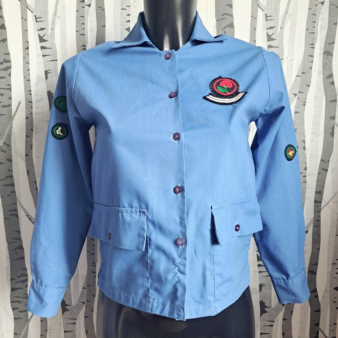 Vintage 1960s Girl Guide Uniform Blouse. Cotton/poly Blend - Etsy