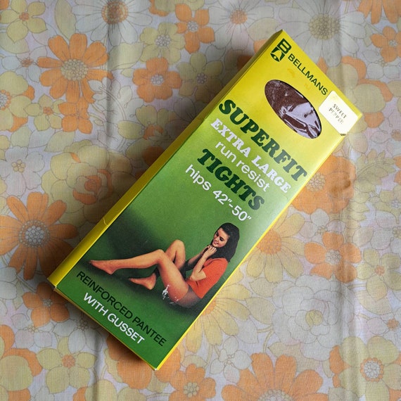 Vintage 1970s tights. 70s Deadstock vintage tan colou… - Gem