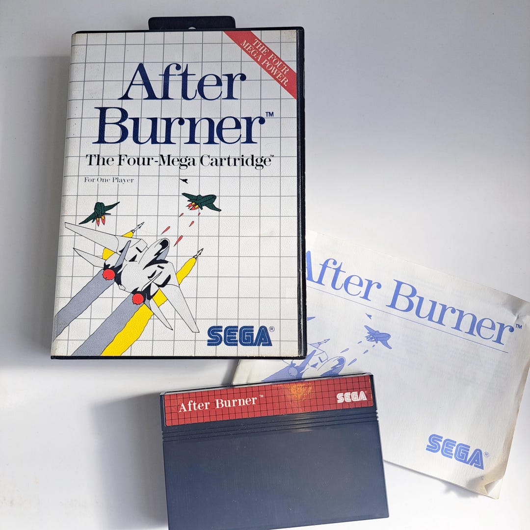 Vintage 1988 After Burner Video Game for the Sega Master System. Sega ...