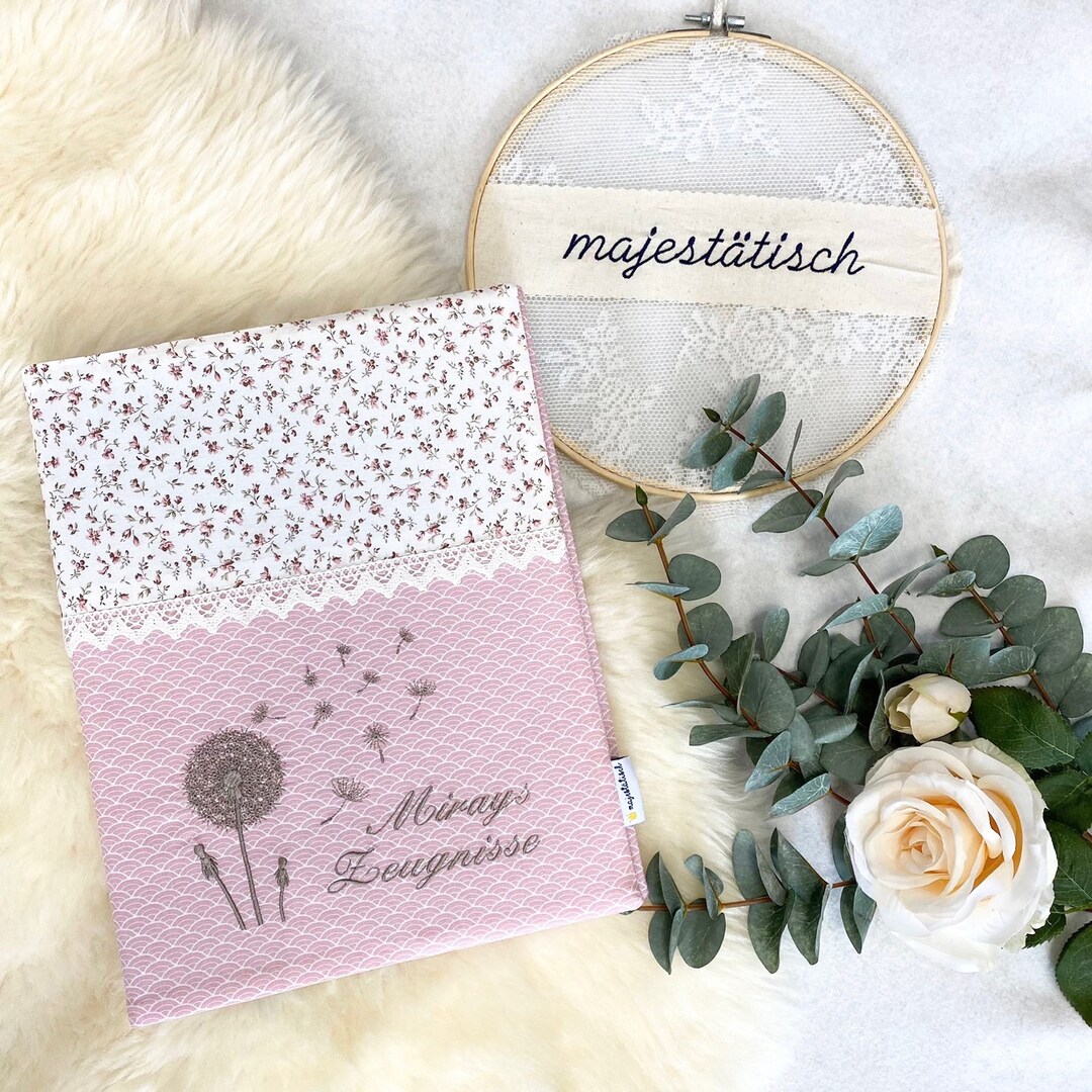 Certificate Folder miray Made of Fabric With Embroidery - Etsy
