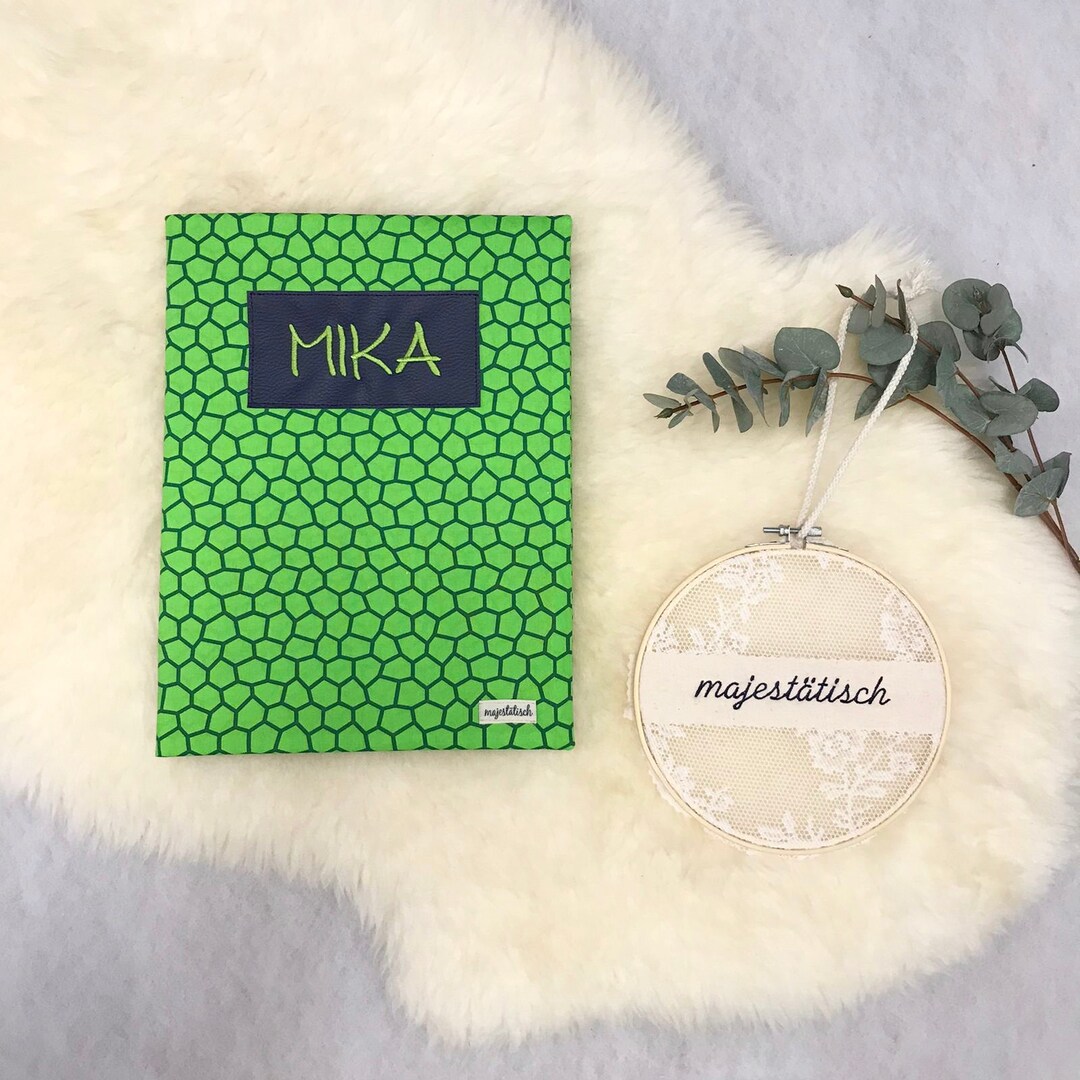 Certificate Folder mika Made of Fabric With Embroidery - Etsy