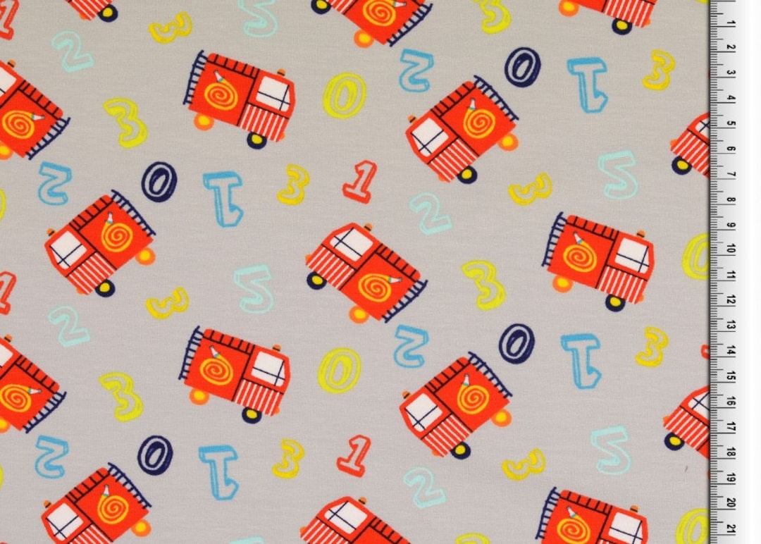 Jersey, Grey Fire Truck, Numbers - Etsy