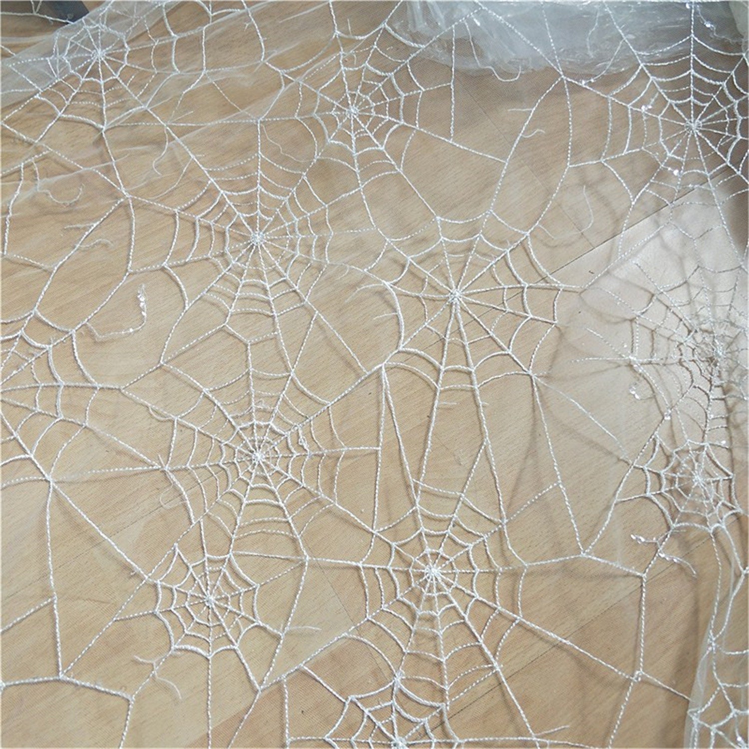 Sequin Spider Web Lace Fabric Floral Embroidery Tulle Trims - Etsy