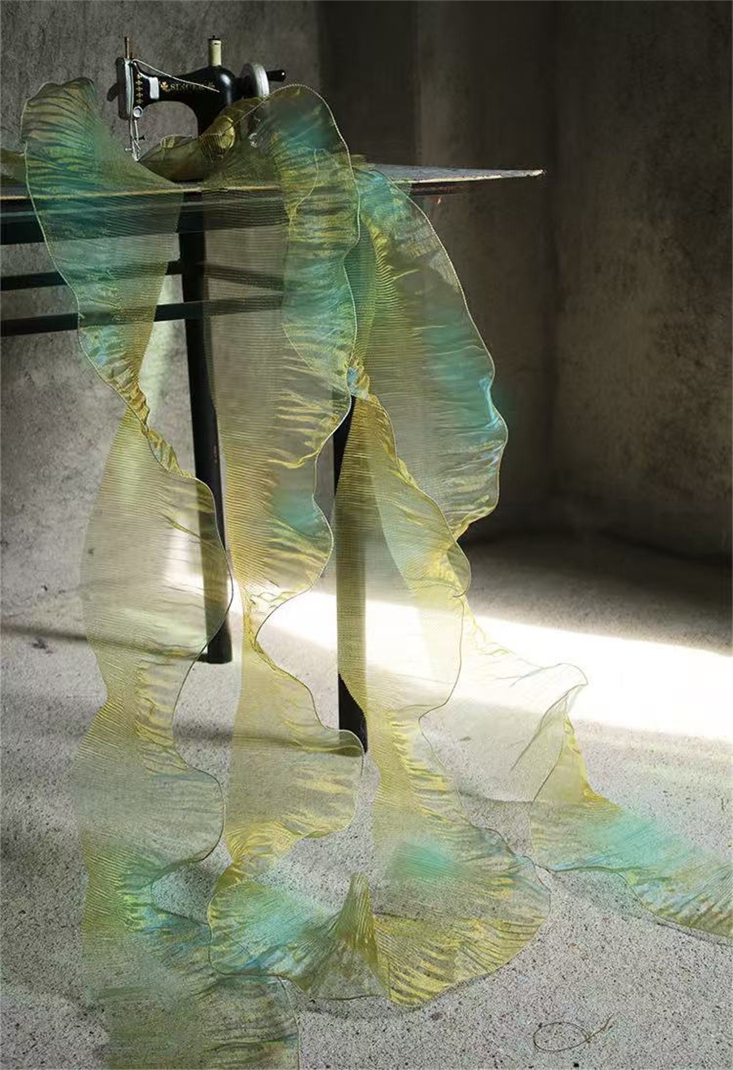 Pleated Ruffled Lace Trim Transparent Trim for Stage Dress Decoration ...