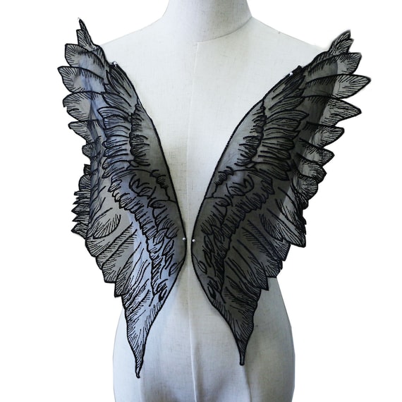 Angel Wings Organza Applique Embroidery Lace Appliques Sew on | Etsy