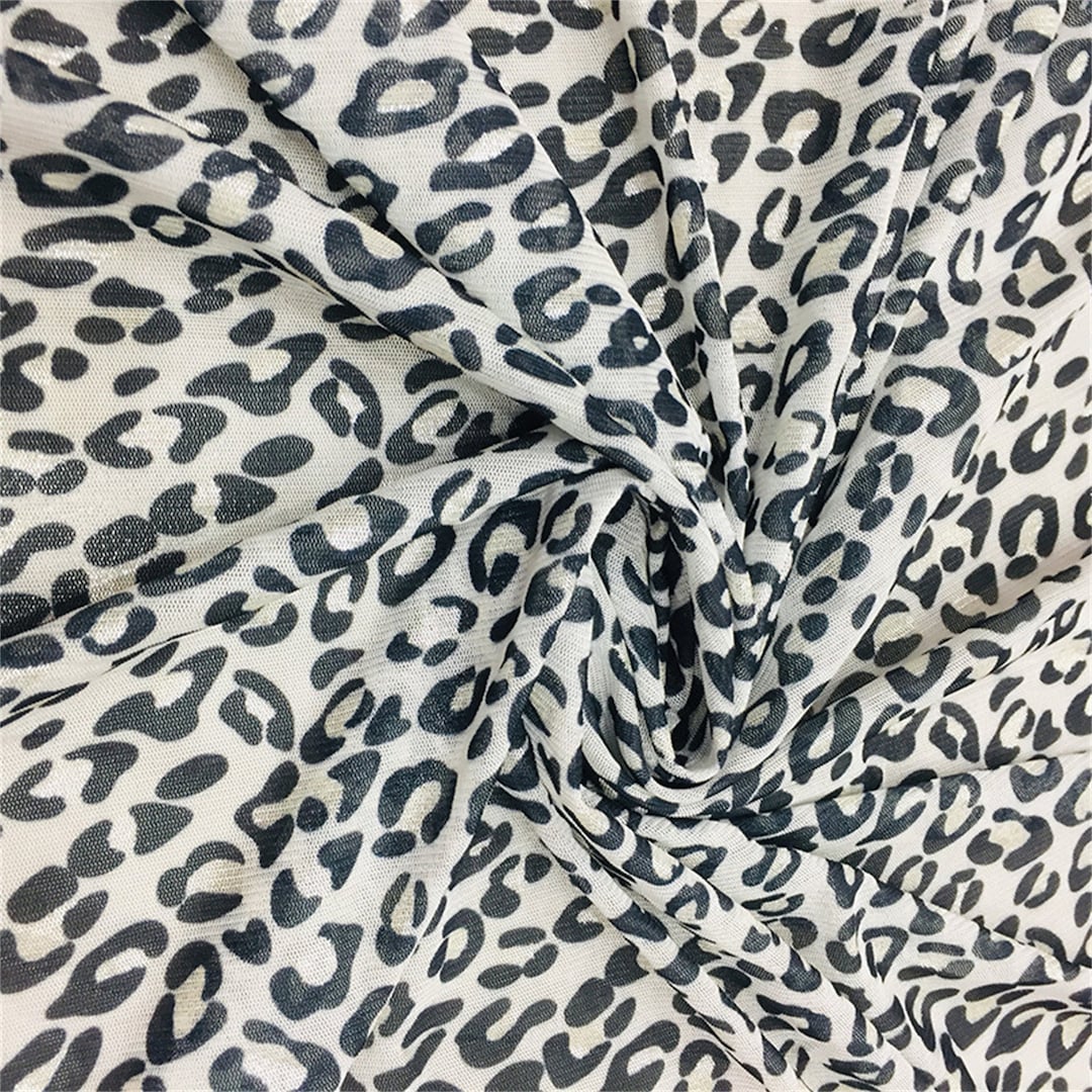 Leopard Print Lace Fabric Soft Tulle Lace Mesh for Girl Party Ball ...
