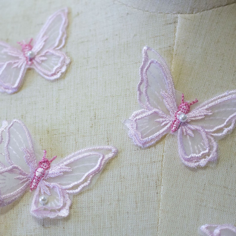 3D Butterfly Double Layer Lace Applique Organza Patch for - Etsy