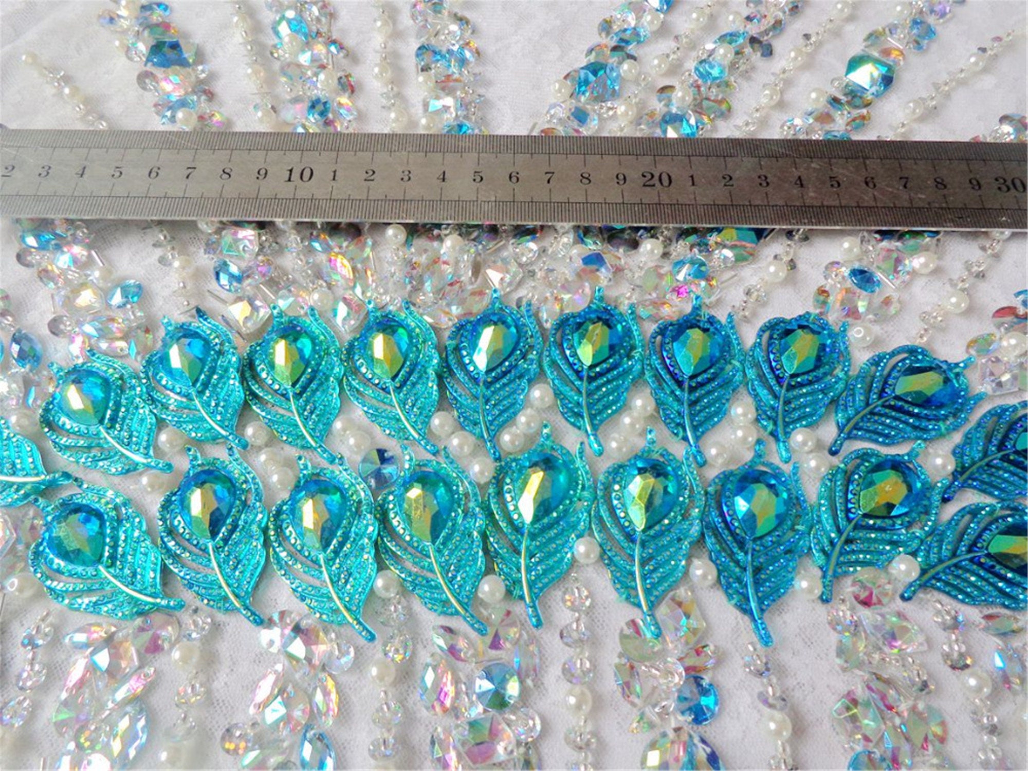Handmade Bodice Rhinestone Appliques Colorful Lace Applique - Etsy