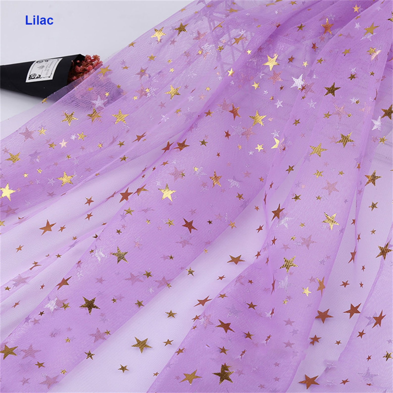 10 Colors Star Print Lace Fabric Tulle Lace Mesh for Girl - Etsy