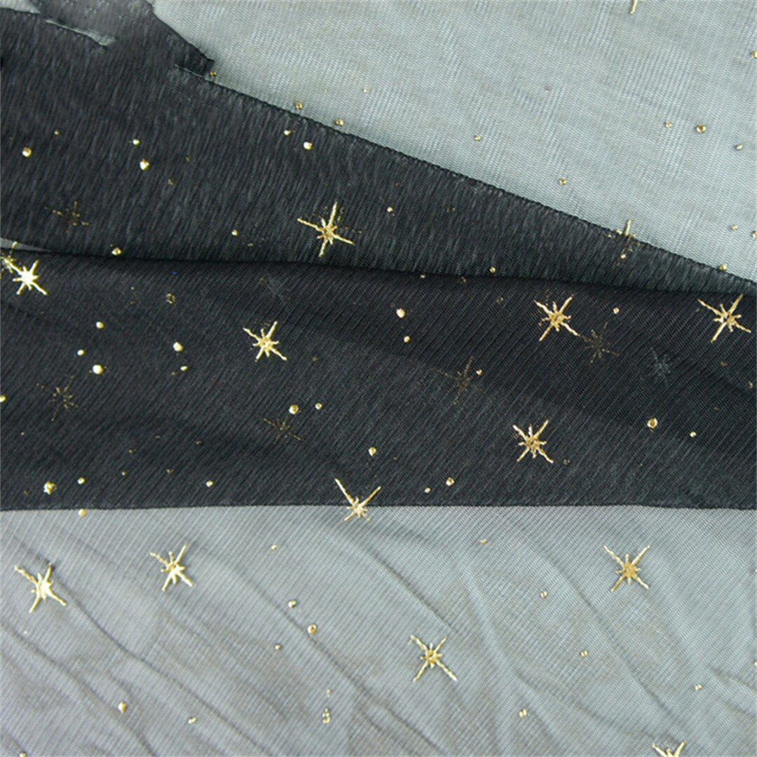 Star Lace Fabric Glitter Soft Tulle Starry Sky Lace Mesh for Girl Party ...