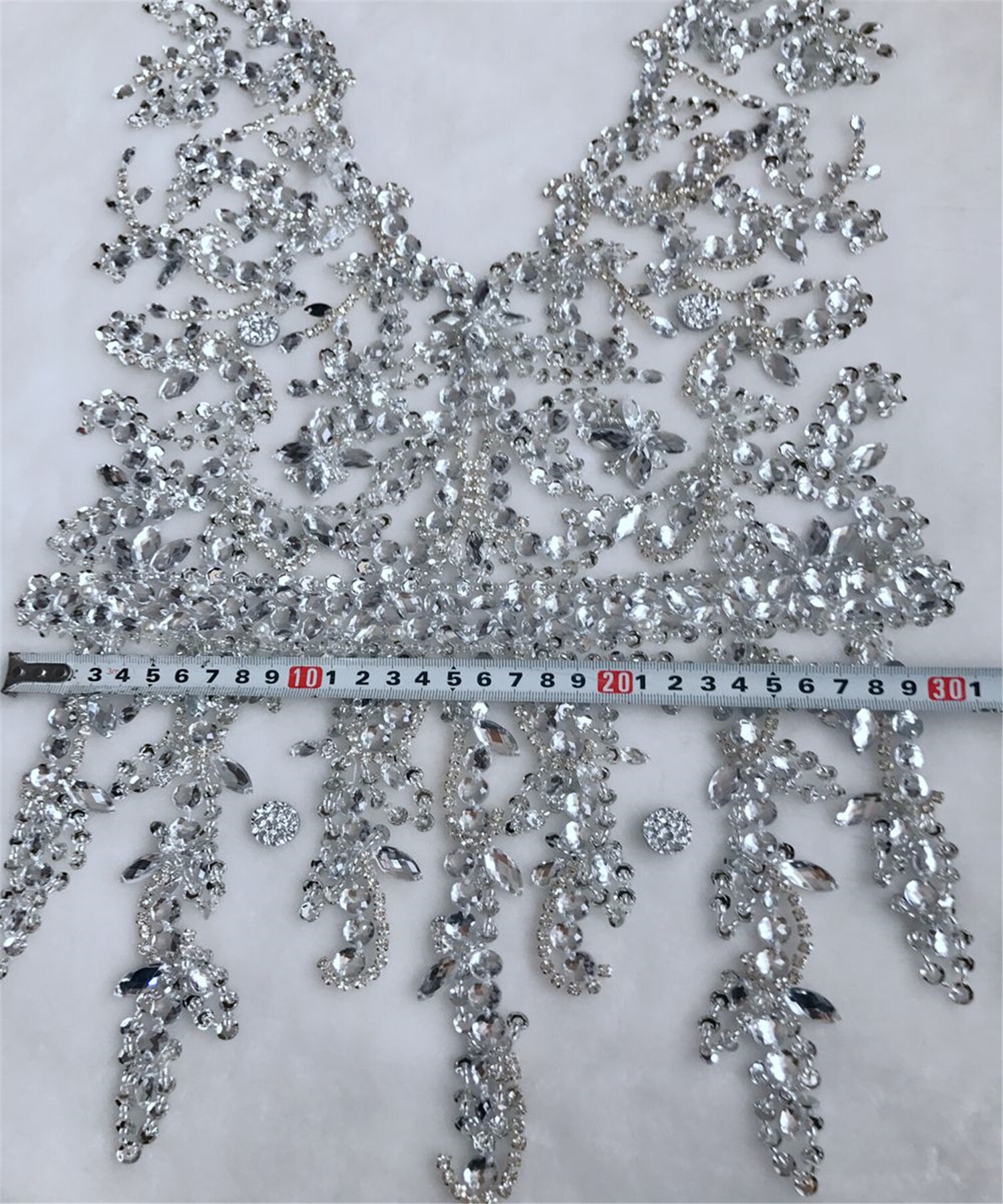 Sparkling Bodice Rhinestone Appliques Diamante Lace Applique | Etsy