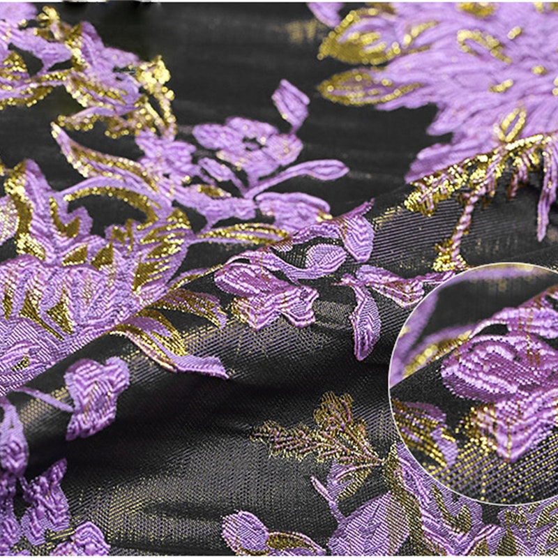 Purple Floral Fabric - Etsy