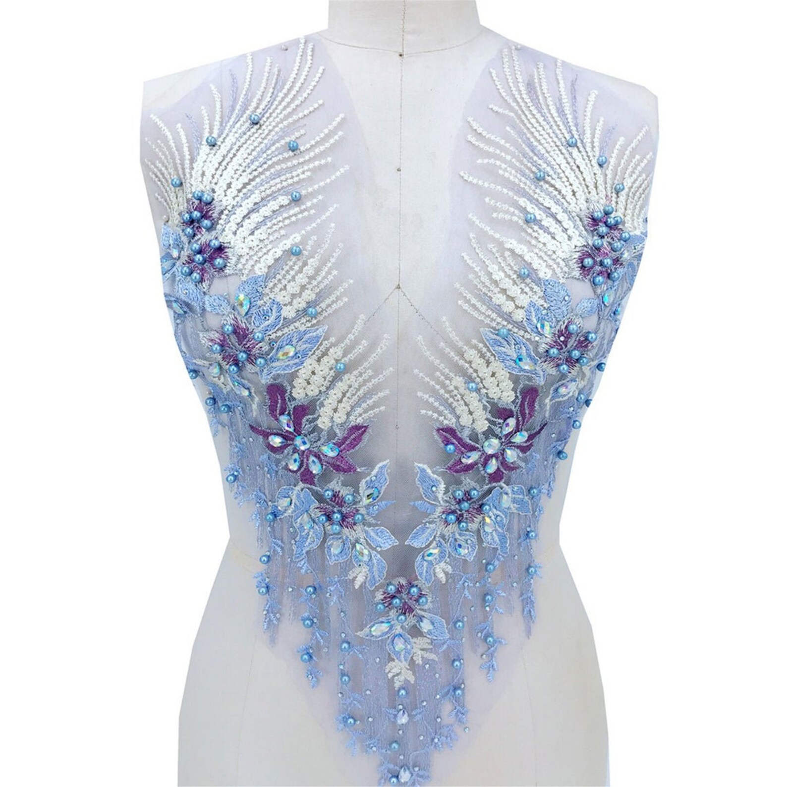 Colorful Bodice Lace Applique Handmade Rhinestone Appliques - Etsy