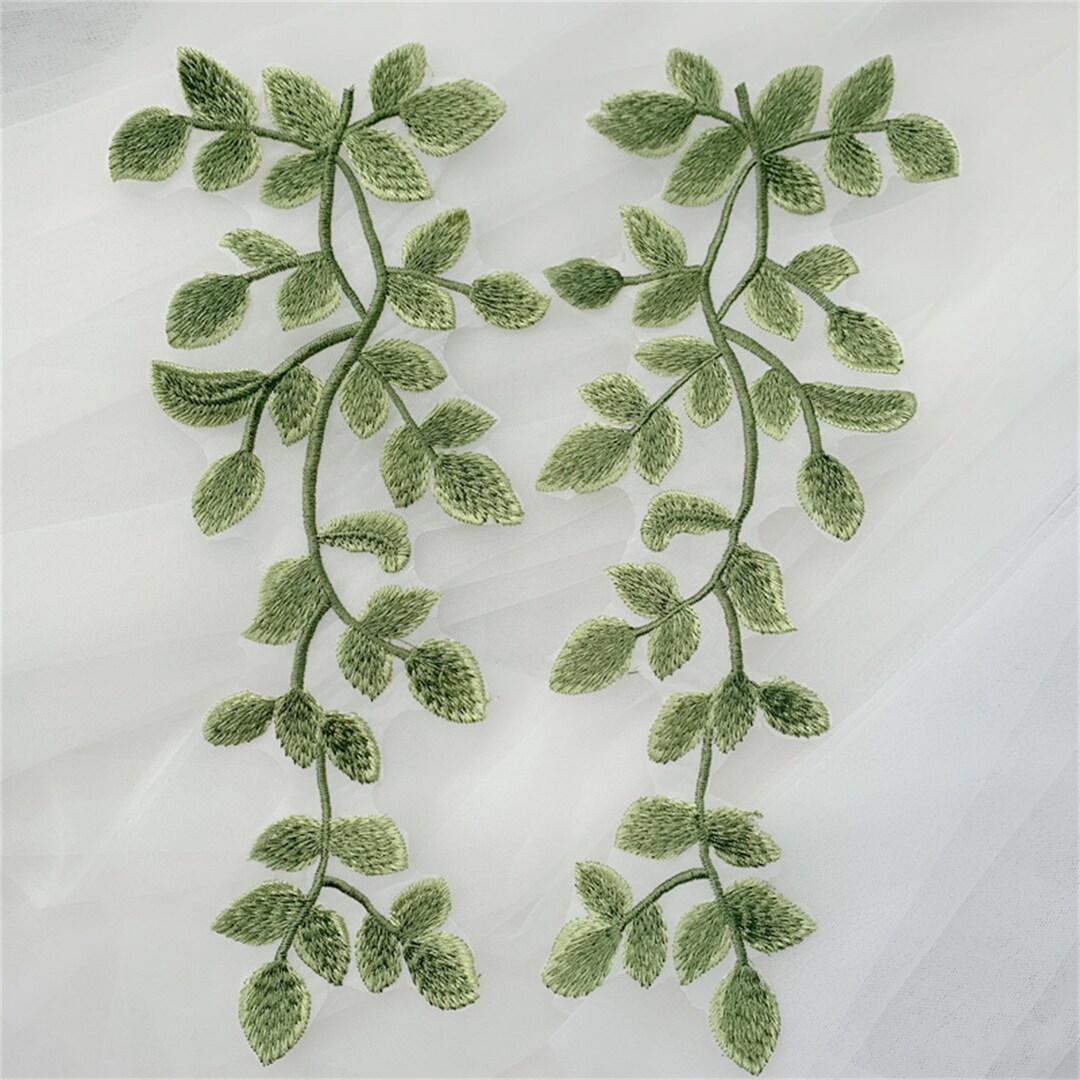 Leaves Lace Applique Flower Embroidery Lace Patch for Bridal Couture ...