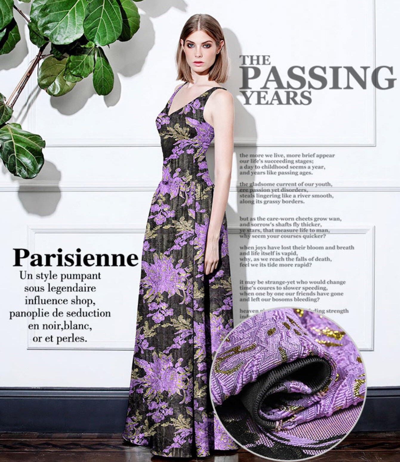 Relief Floral Jacquard Fabric Polyeter Brocade Material for | Etsy