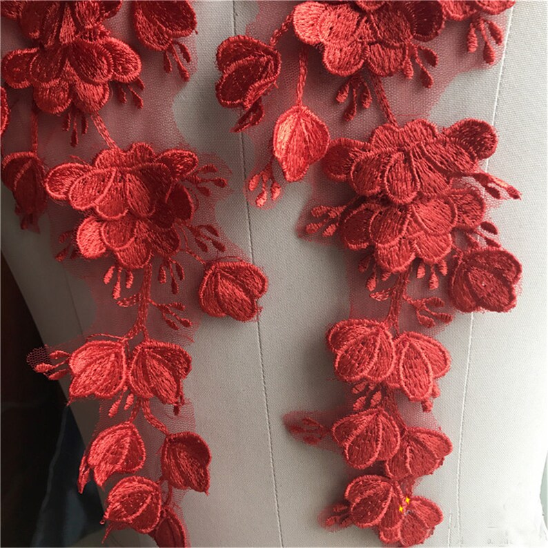 3D Flower Embroidery Lace Applique Patch for Bridal Couture | Etsy
