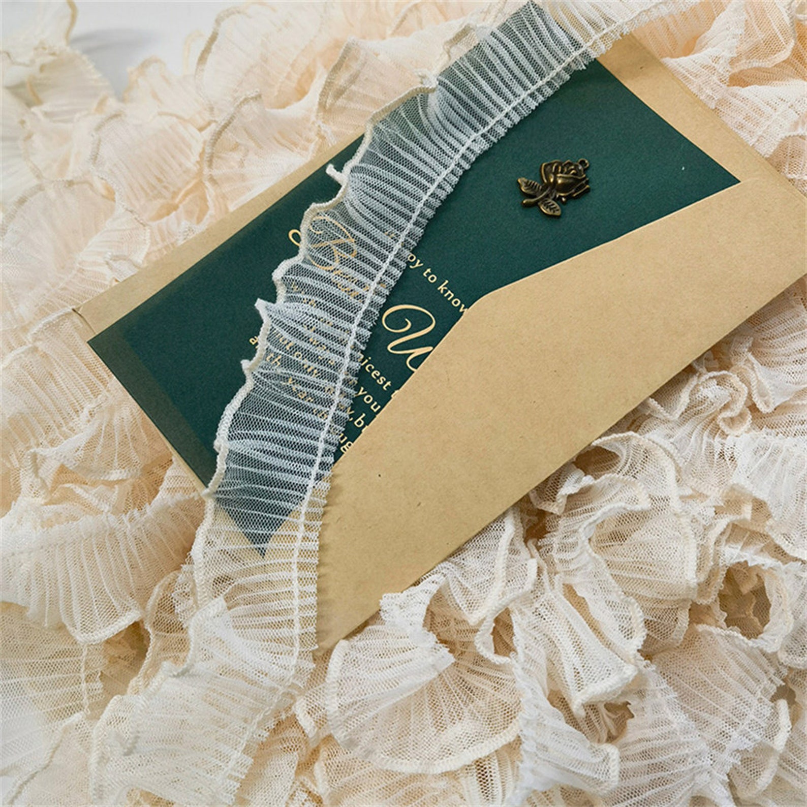 Ruffled Lace Trim Pleated Folded Edging for Stage Dresss Decoration ...