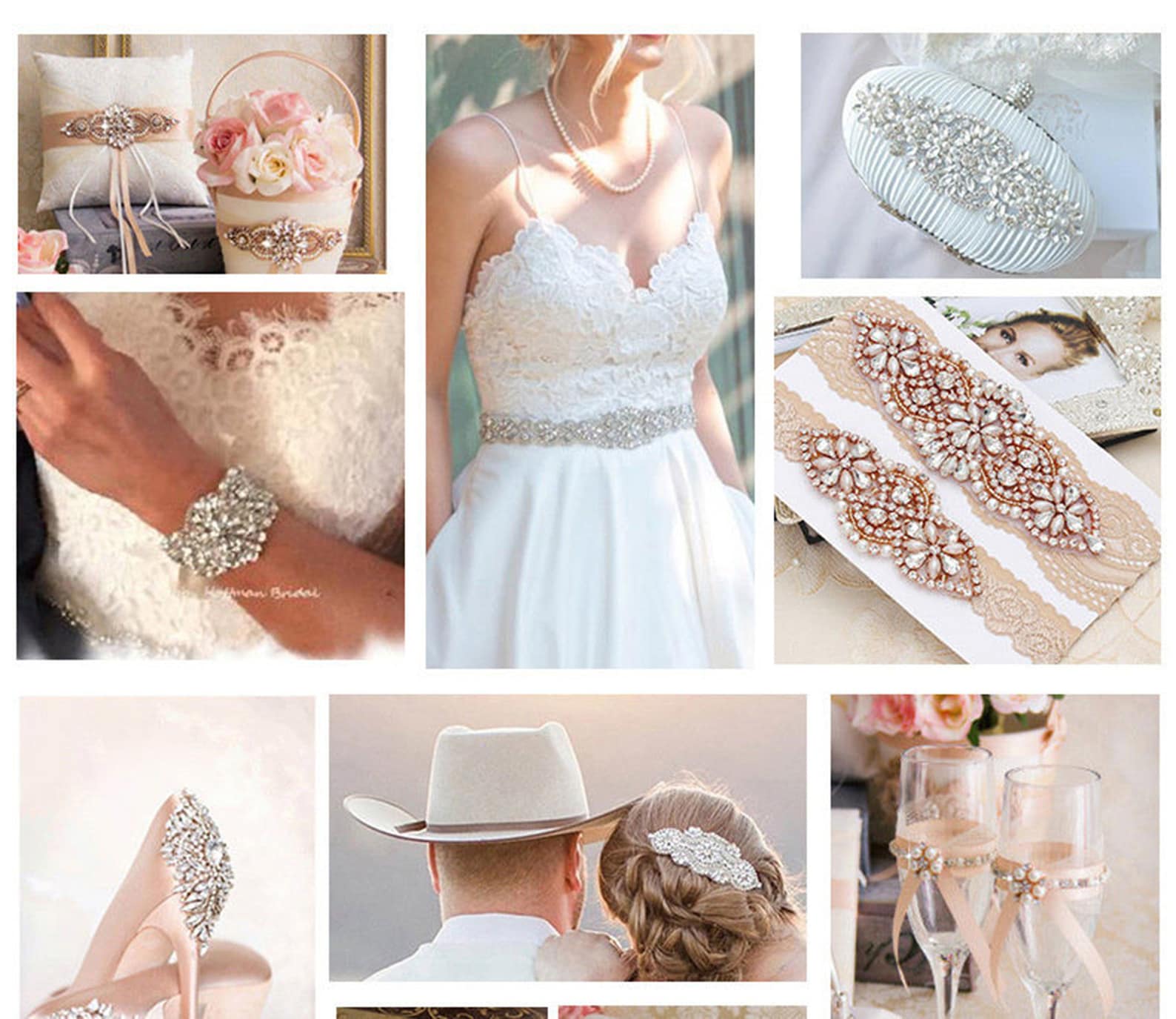 Crystal Rhinestone Applique Shoe Clips Diamante Appliques DIY | Etsy