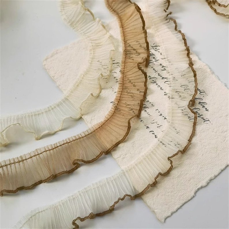 Ruffled Lace Trim Pleated Folded Edging for Stage Dresss Decoration ...