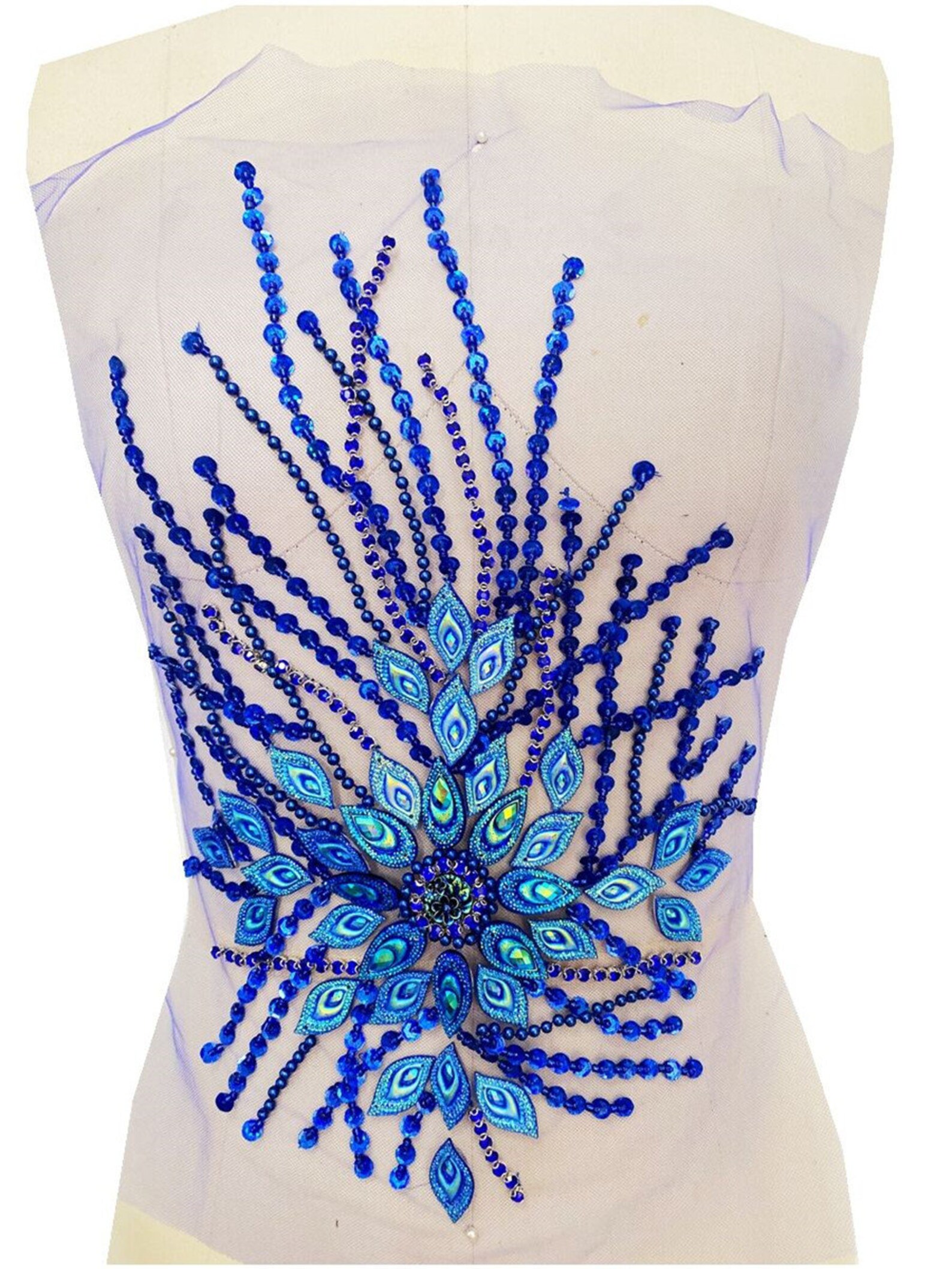 Handmade Bodice Lace Applique Rhinestone Appliques With Sequin Beads ...