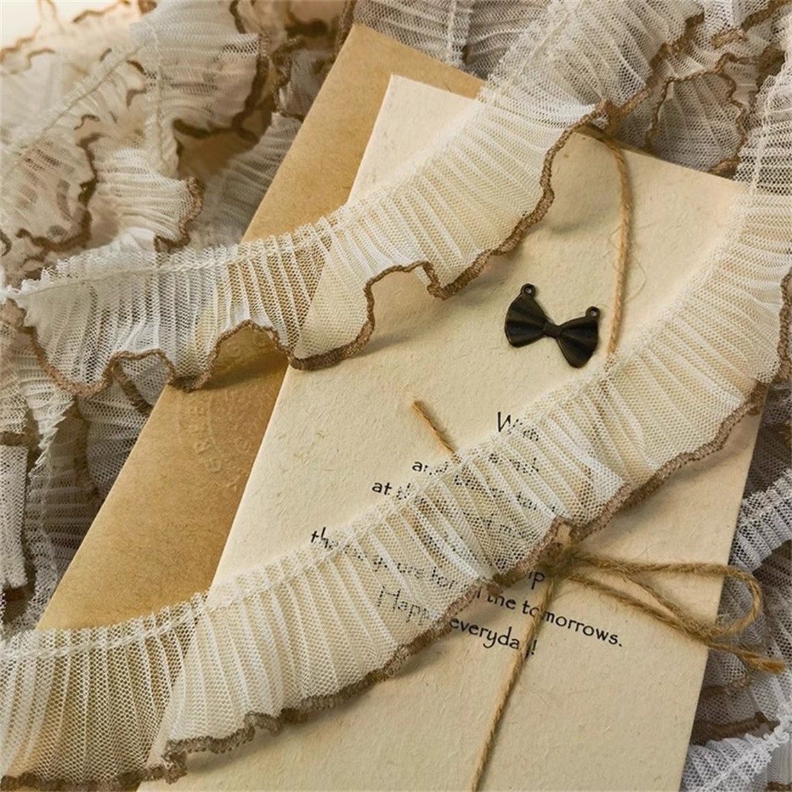Ruffled Lace Trim Pleated Folded Edging for Stage Dresss Decoration ...
