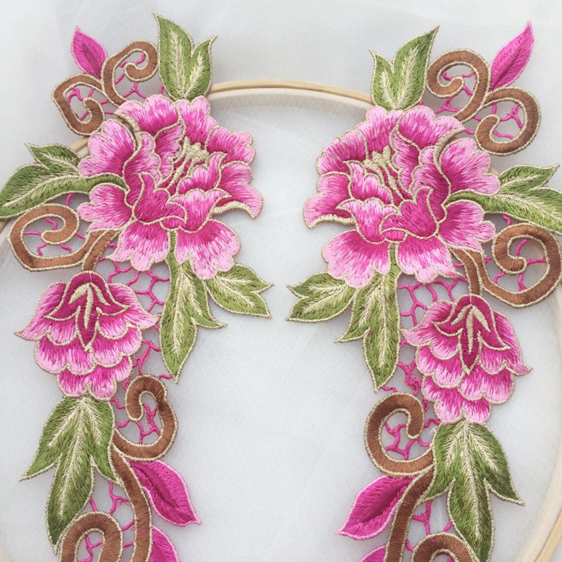 Embroidery Lace Applique Lace Patch for Bridal Couture Dress Costume ...