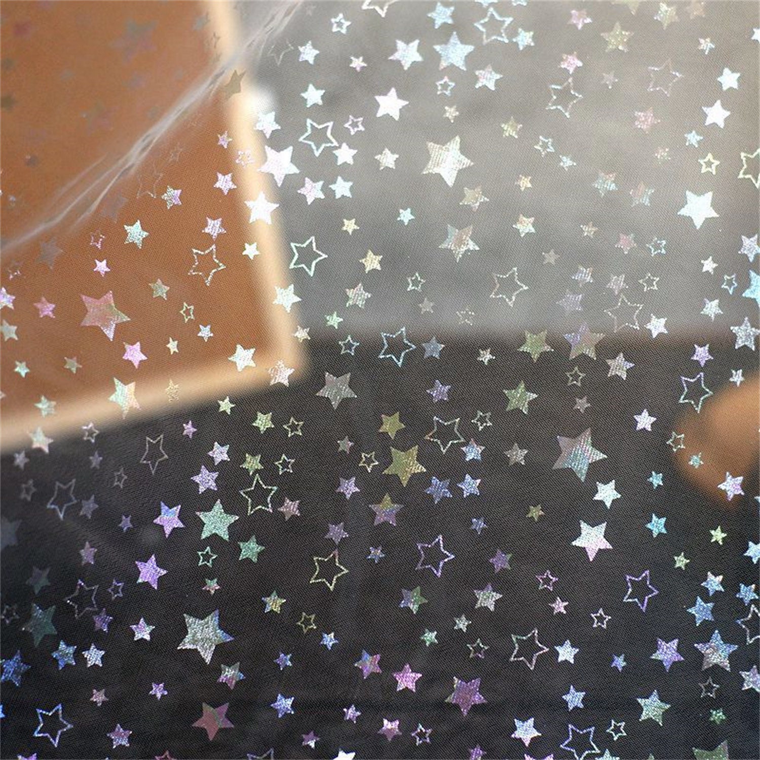 Star Print Lace Fabric Starry Sky Tulle Lace Mesh for Girl Princess ...