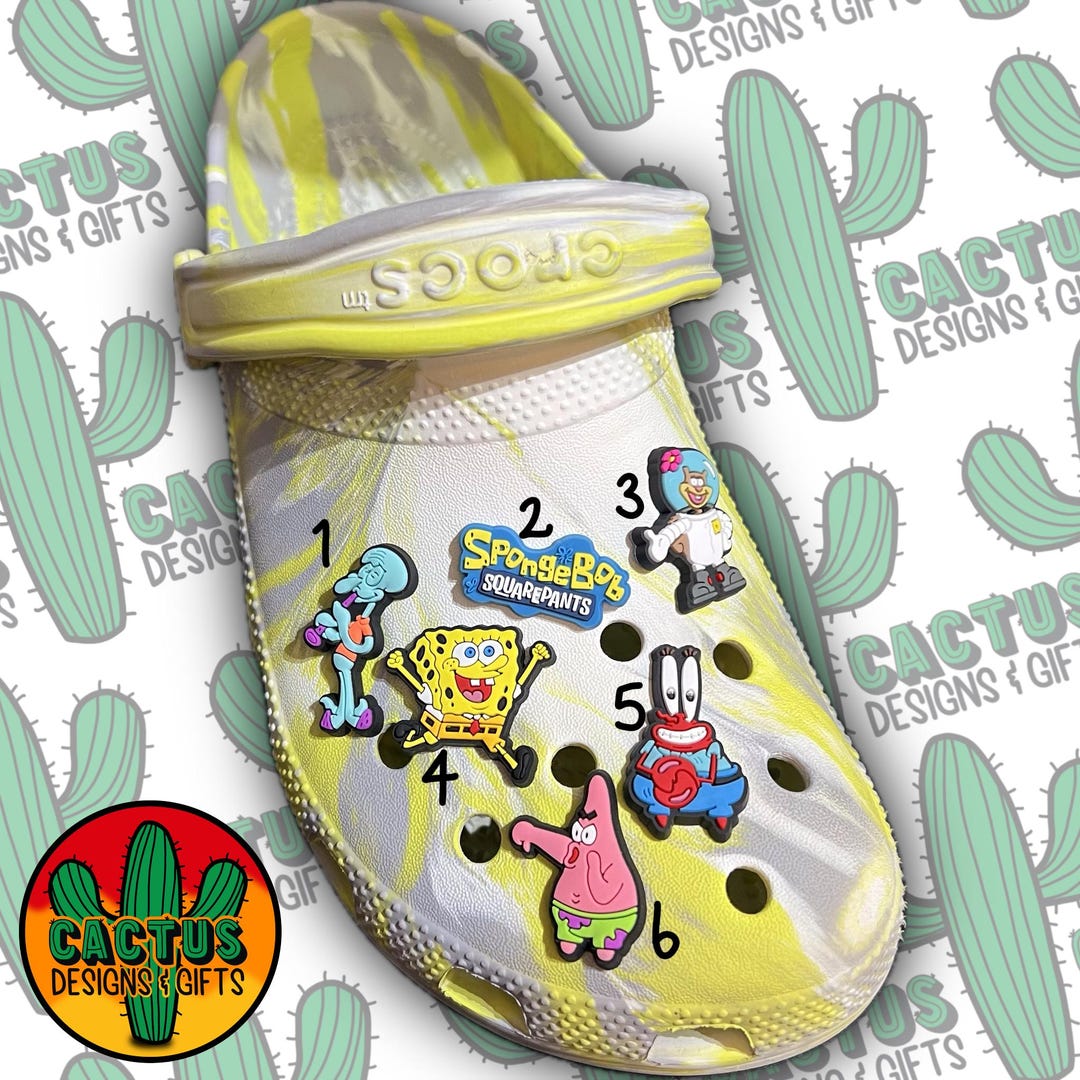 Spongebob Square Pants | Croc Jibbitz, Shoe Charms, Jibbits - Etsy