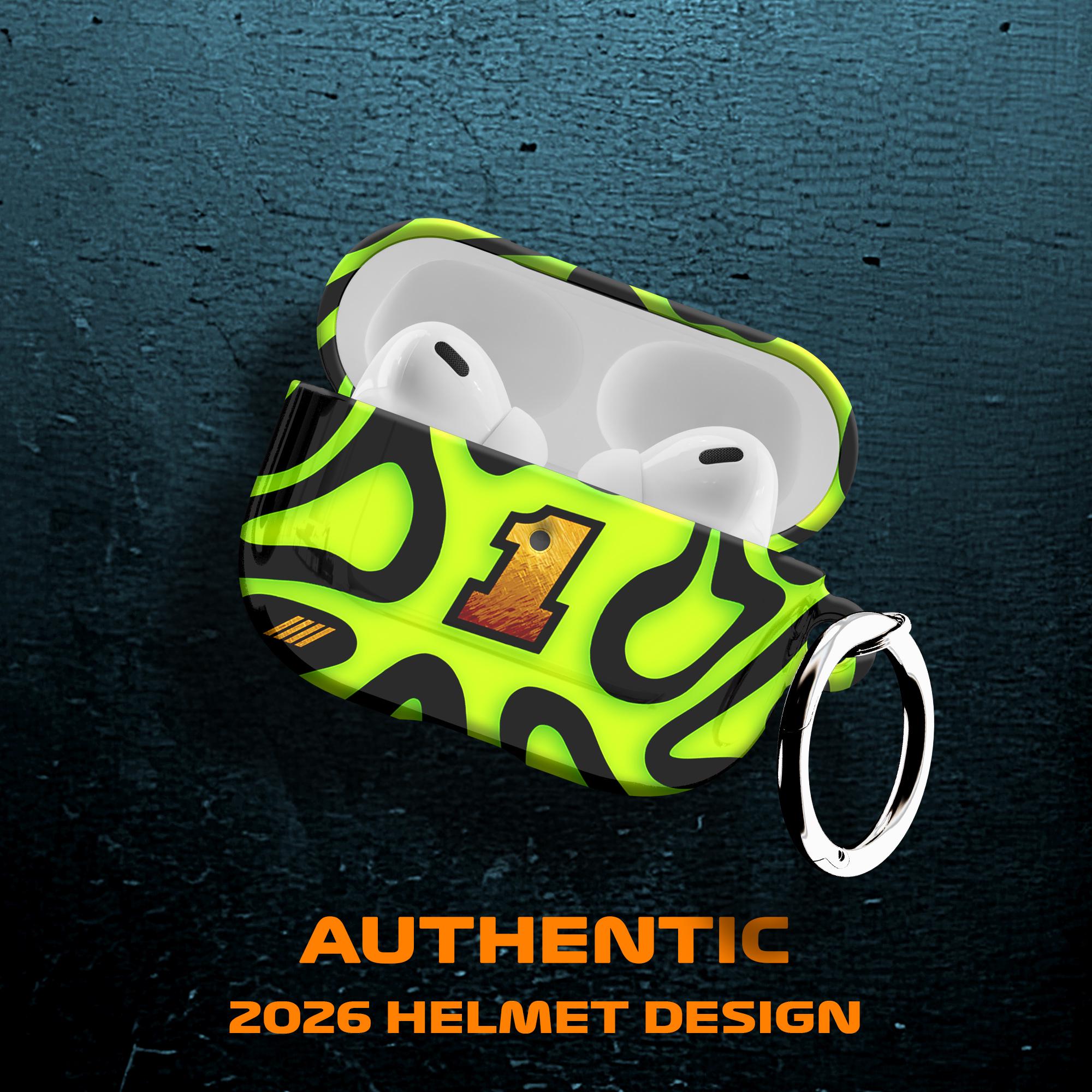 Lando Norris Airpods Case - 2026 Helmet Blobs - Racing F1 Apple Airpods ...