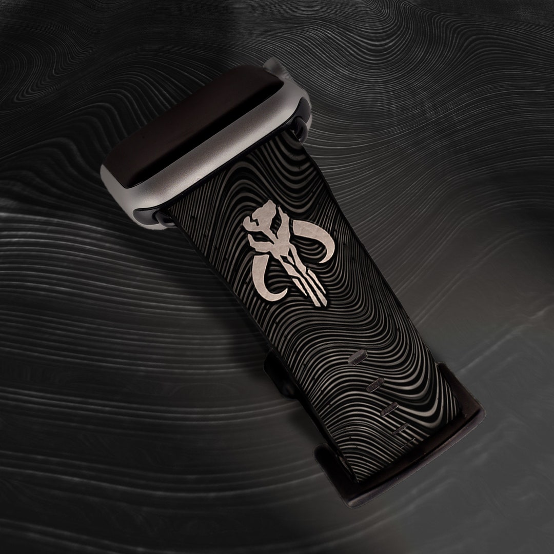 Silver Mythosaur Beskar Star Wars Apple Watch Band - Strap 40mm 41mm ...