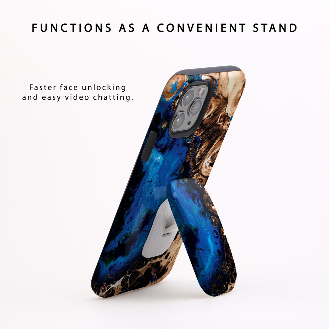 Ocean Blue Phone Stand Marble Grip / Kickstand for Apple Iphone ...