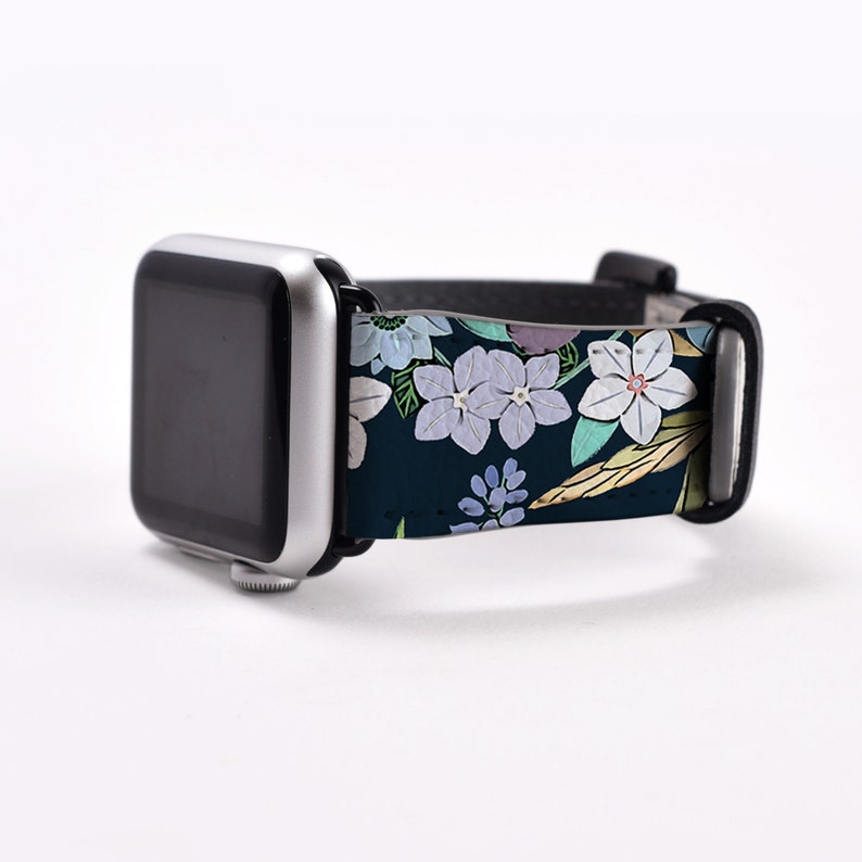 Jardin Bleu Apple Watch Band Women - Floral Strap 40mm 41mm 38mm 42mm ...