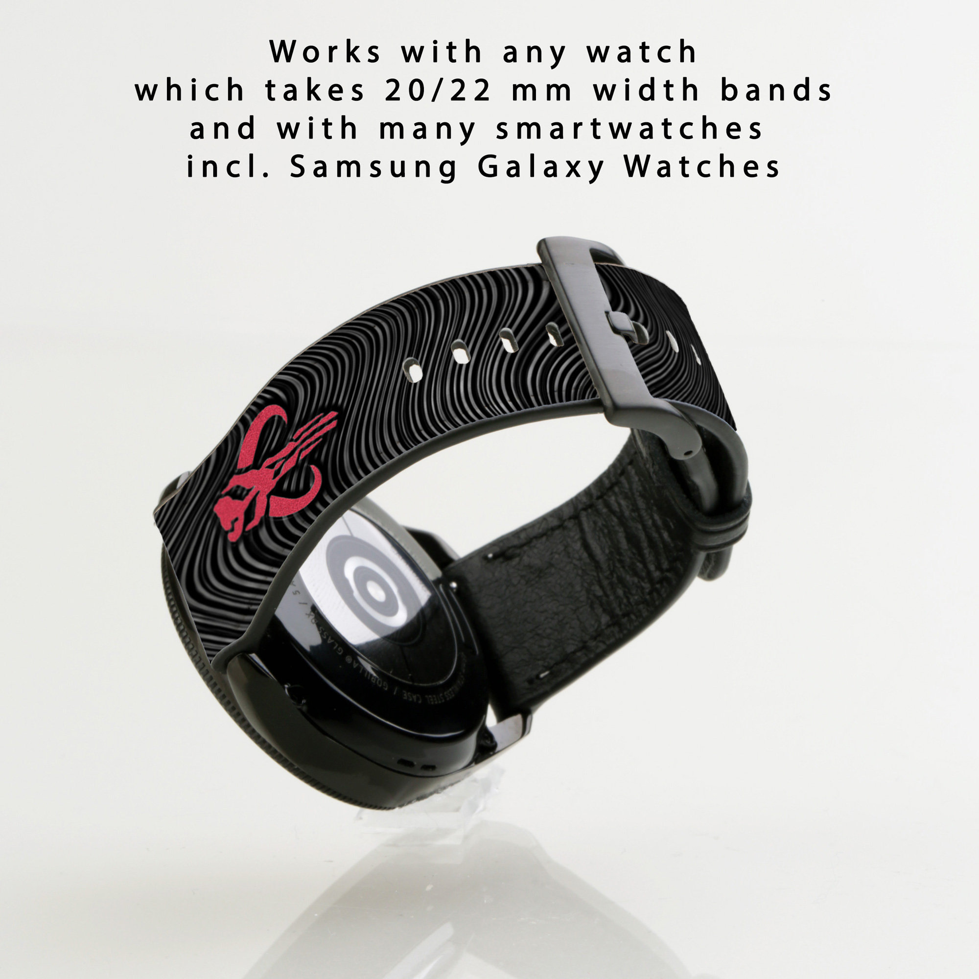 Red Mythosaur Beskar Band for Traditional & Smartwatches Inc Samsung ...